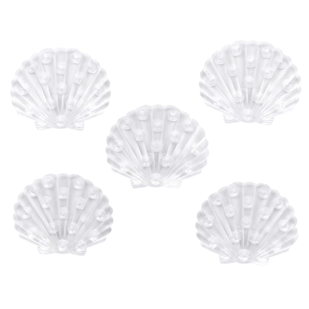 Home+Solutions Clear Shell Suction Cup Tub Treads, 5 Piece Set – Ginsey ...